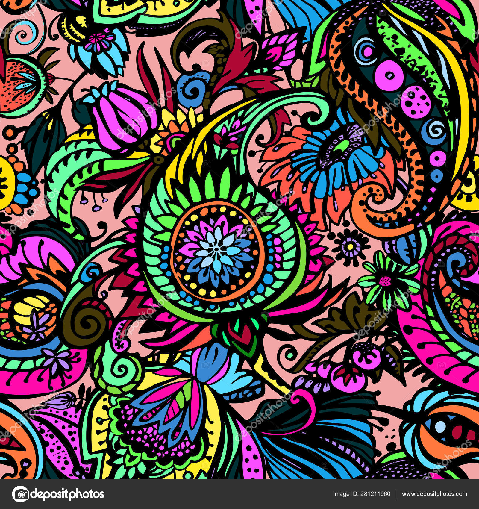 Textile Paisley Pattern — Stock Vector © Alfaolga 281211960