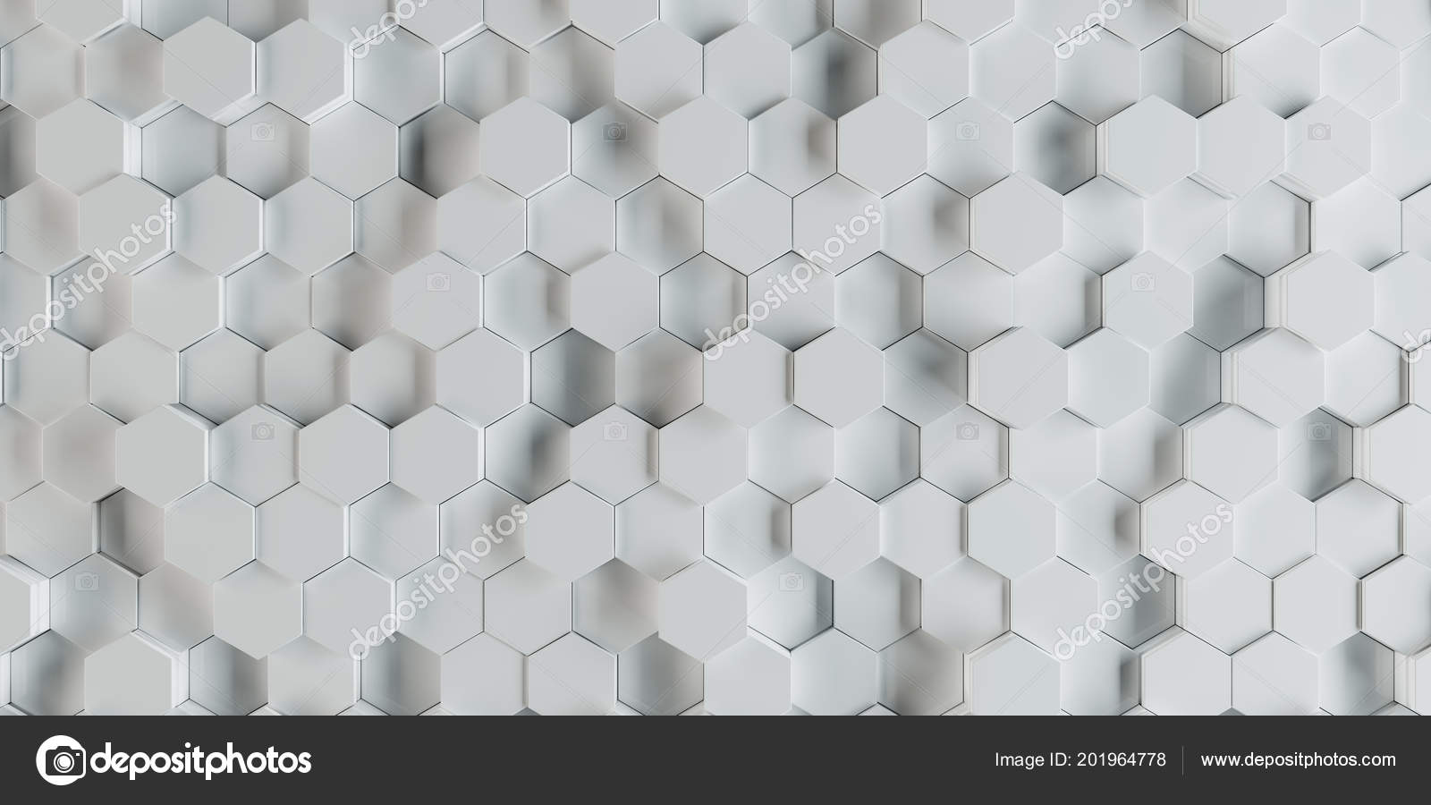 White Abstract Hexagons Background Pattern Rendering Stock Photo by ...