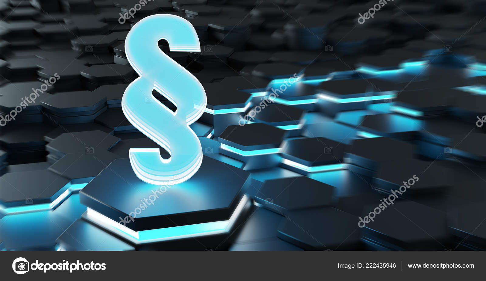 Black Blue Abstract Law Icon Hexagons Background Rendering — Stock ...