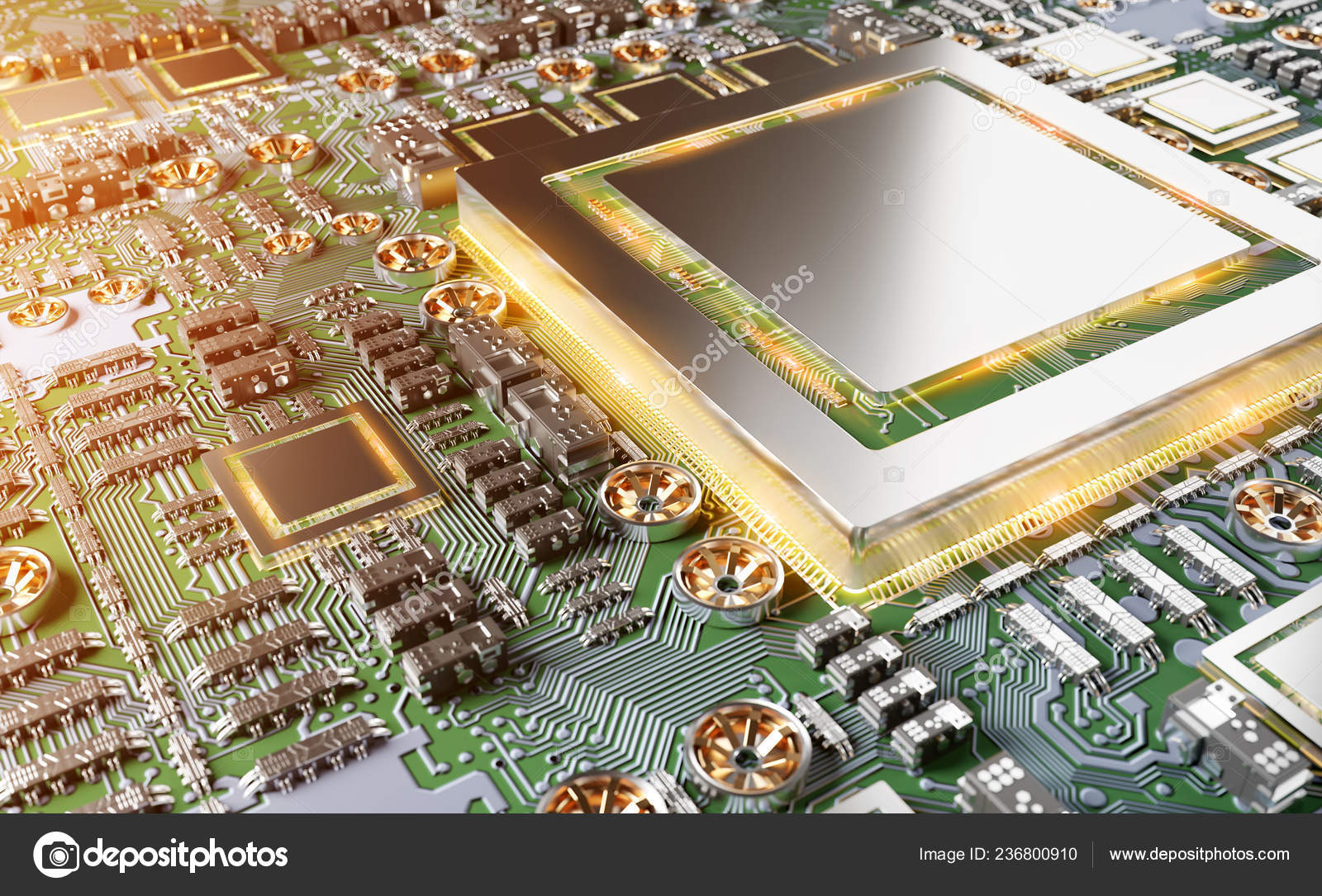 Close View Modern Gpu Card Circuit Colorful Lights Details Stock Photo ...