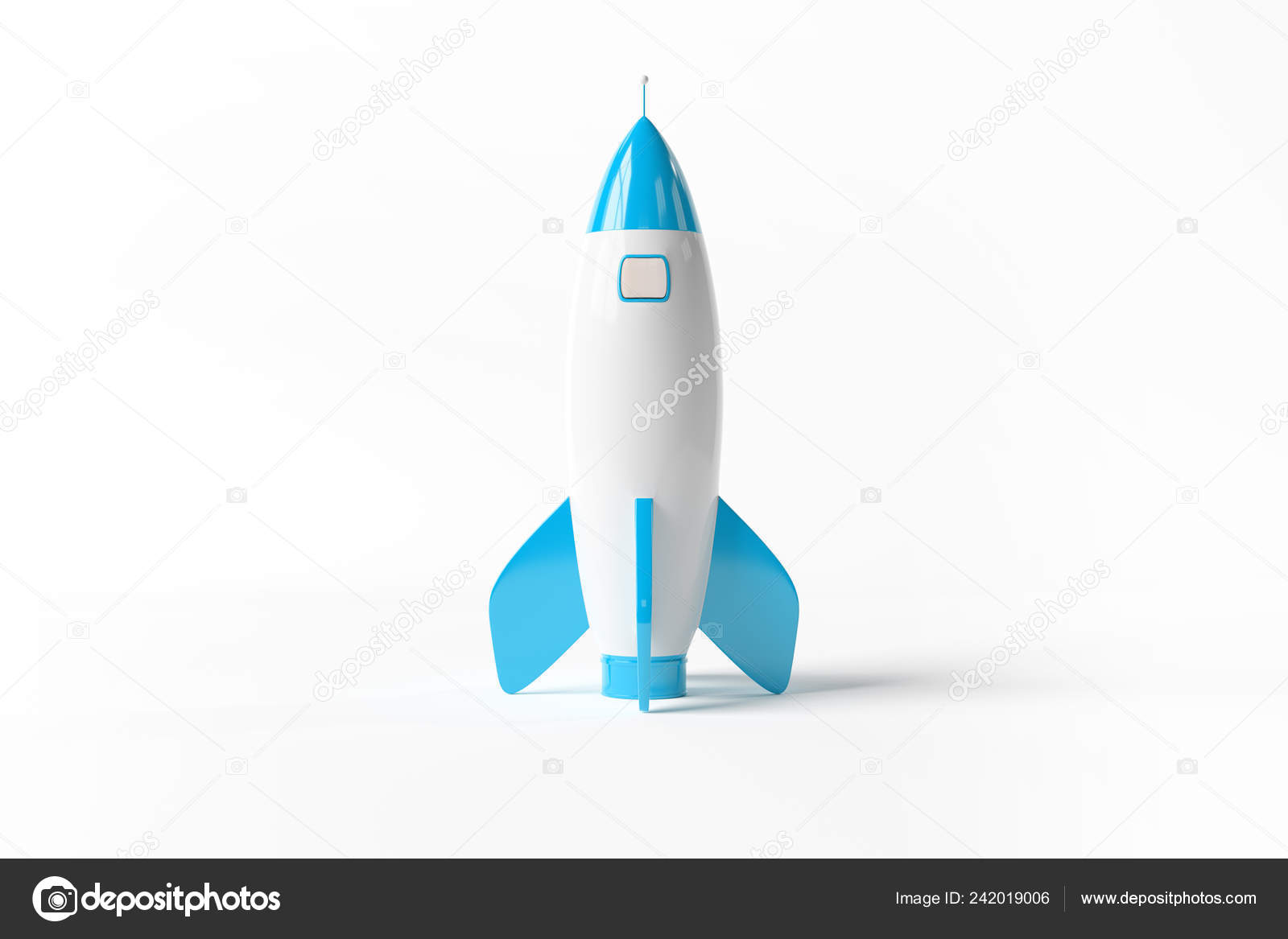 Old School Style Rocket Isolated White Background Rendering Stock Photo ...
