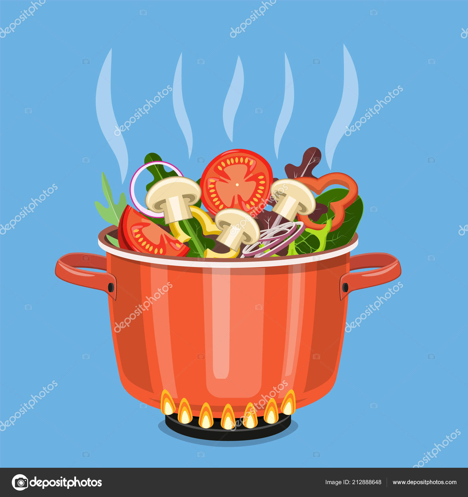 Cartoon Steam From A Pot