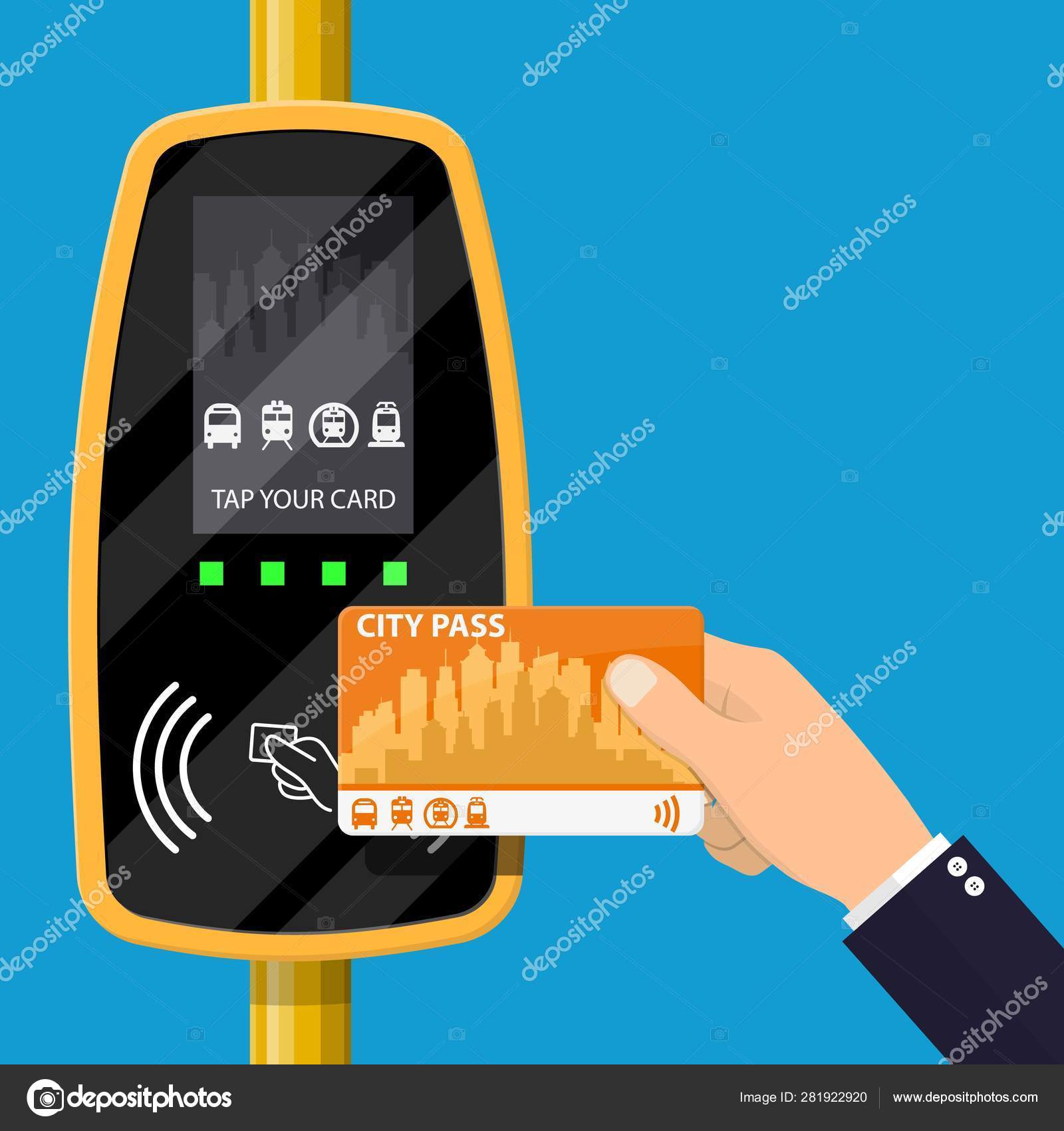 Terminal and passenger transport card. Stock Vector Image by ©drogatnev ...