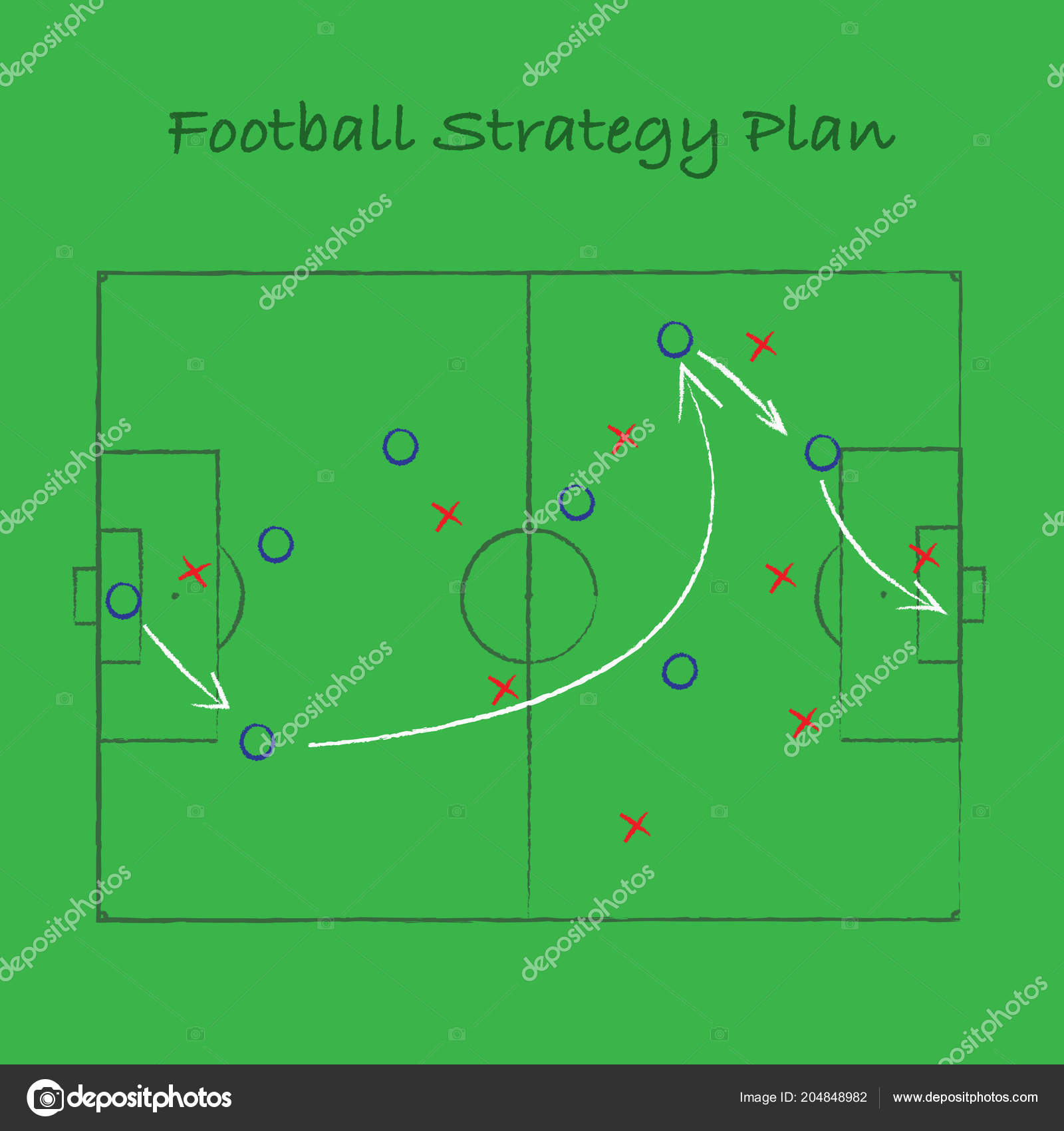 Football strategy background Stock Vector Image by ©longquattro #204848982