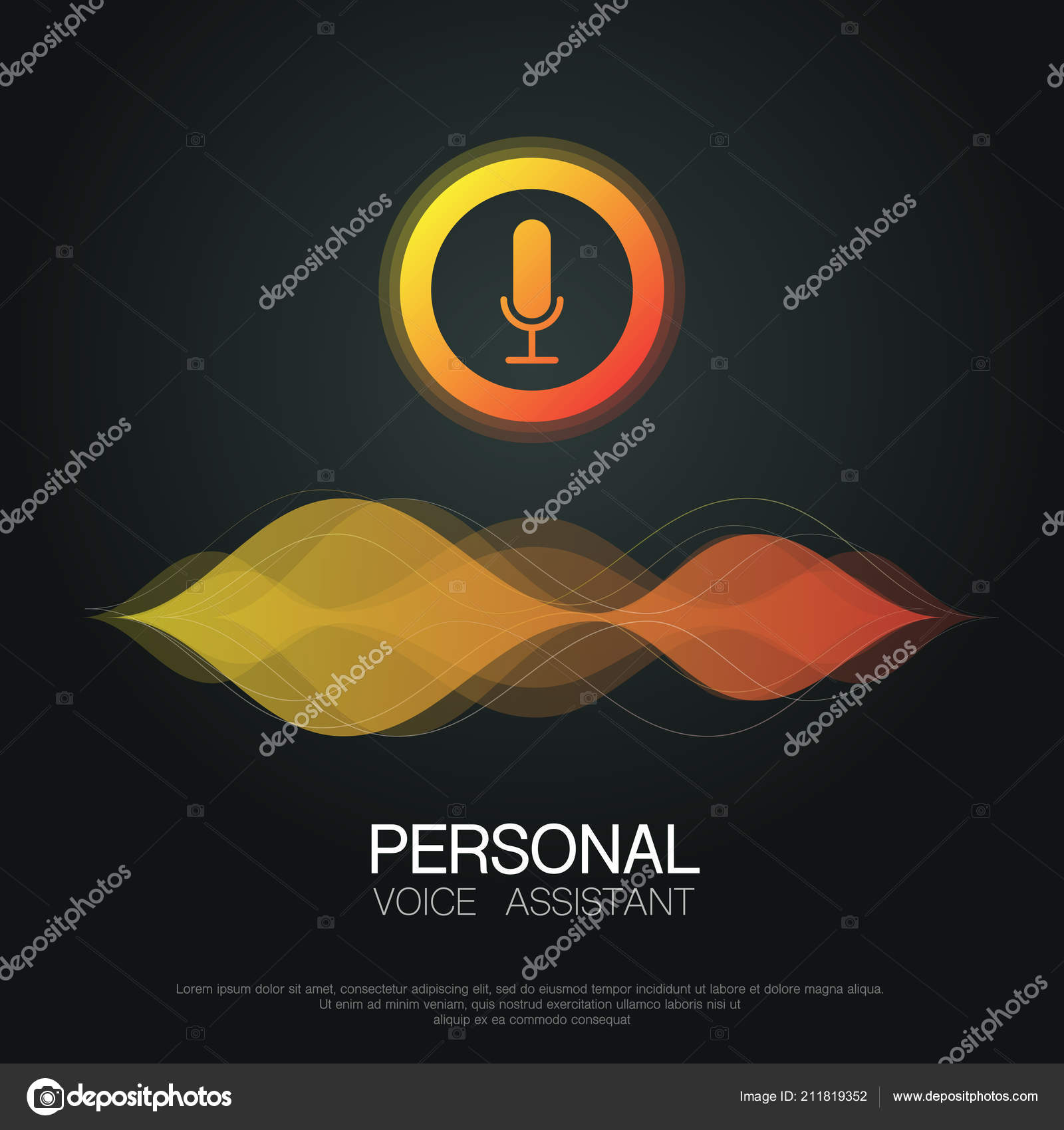 Voice assistant background Stock Vector by ©longquattro 211819352