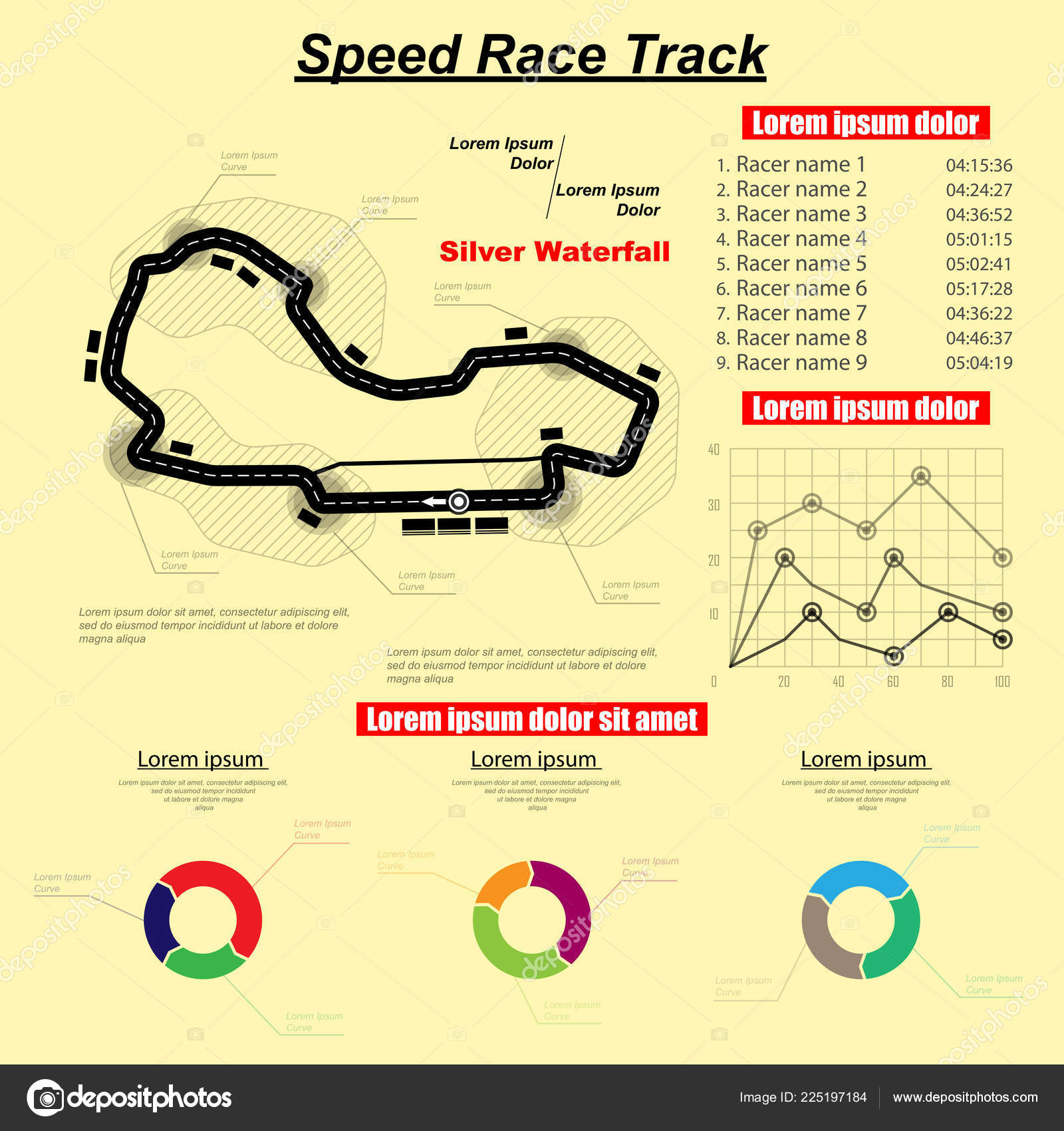 Speed race circuit Stock Vector by ©longquattro 225197184