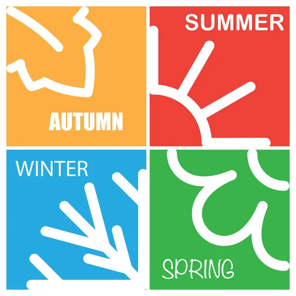 Four seasons patterns Vector Art Stock Images | Depositphotos