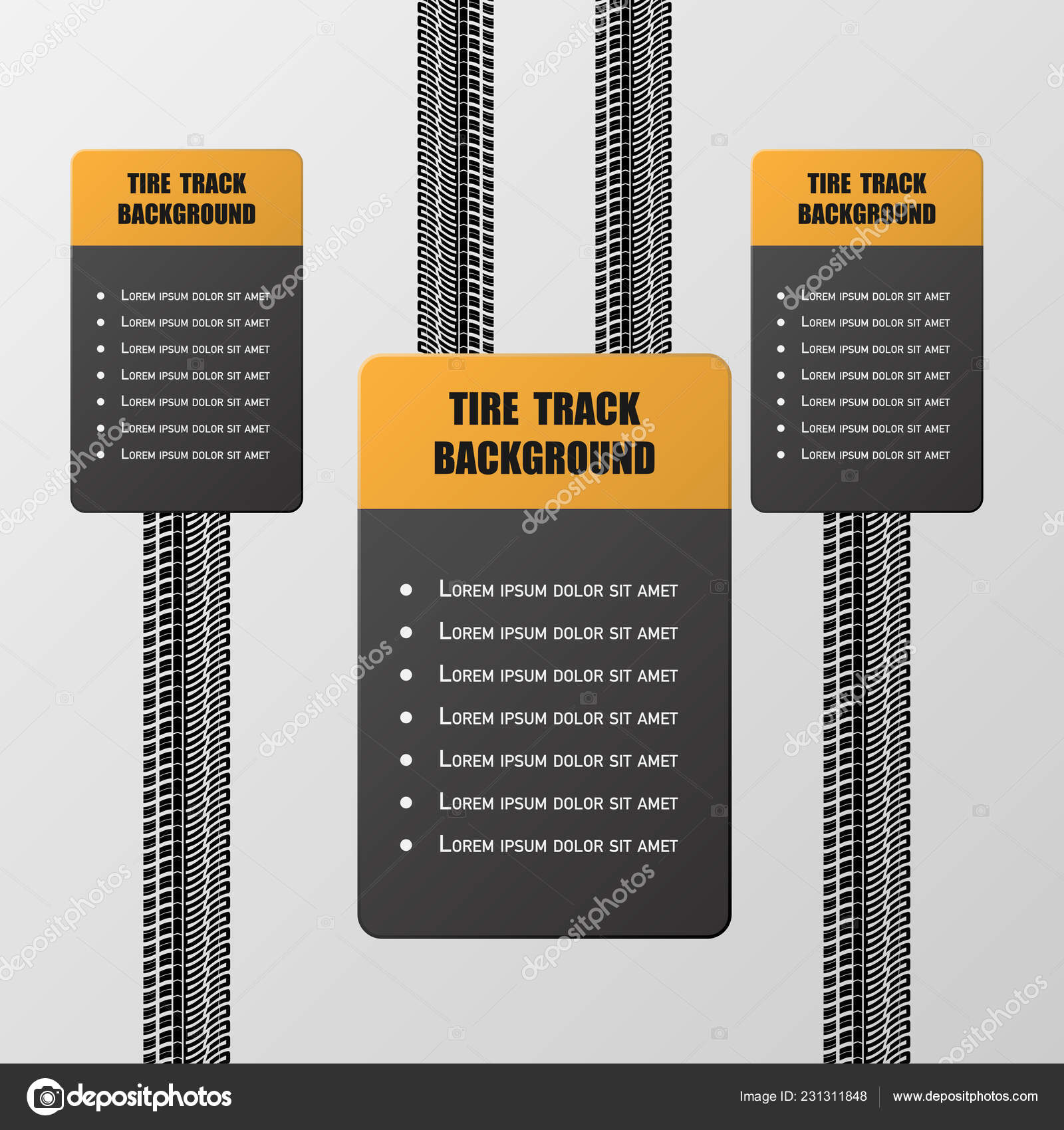 Tire track banners Stock Vector Image by ©longquattro #231311848