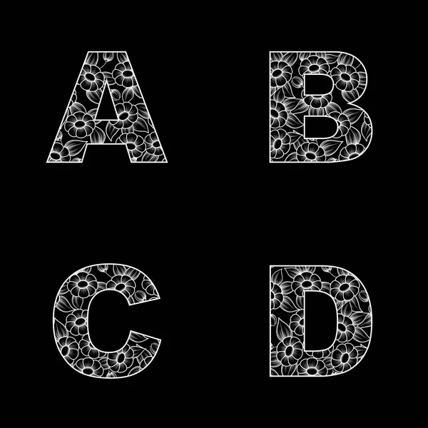 Small letters with flowers two Stock Vector Image by ©longquattro ...