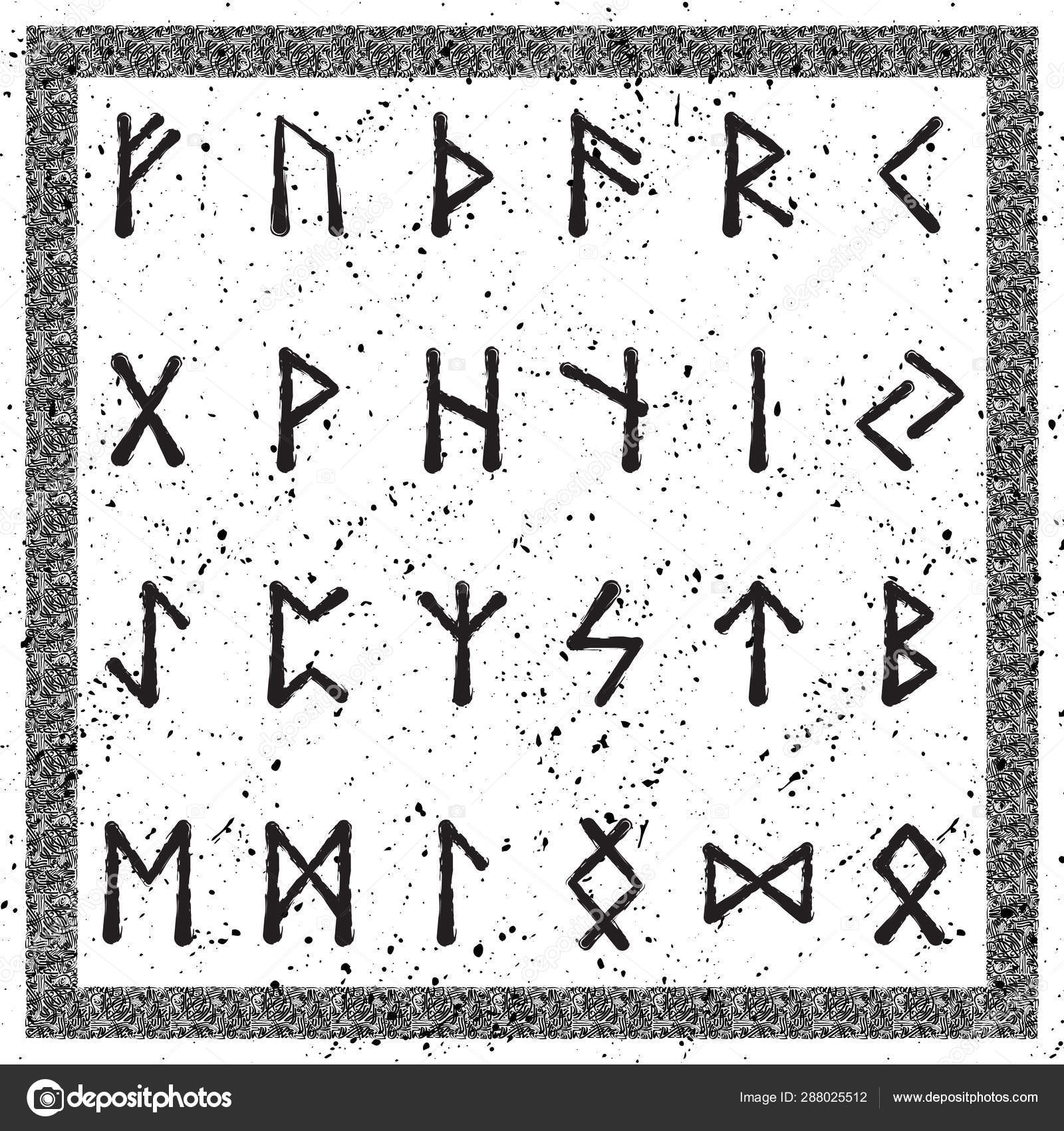 Runic alphabet black Stock Vector Image by ©longquattro #288025512