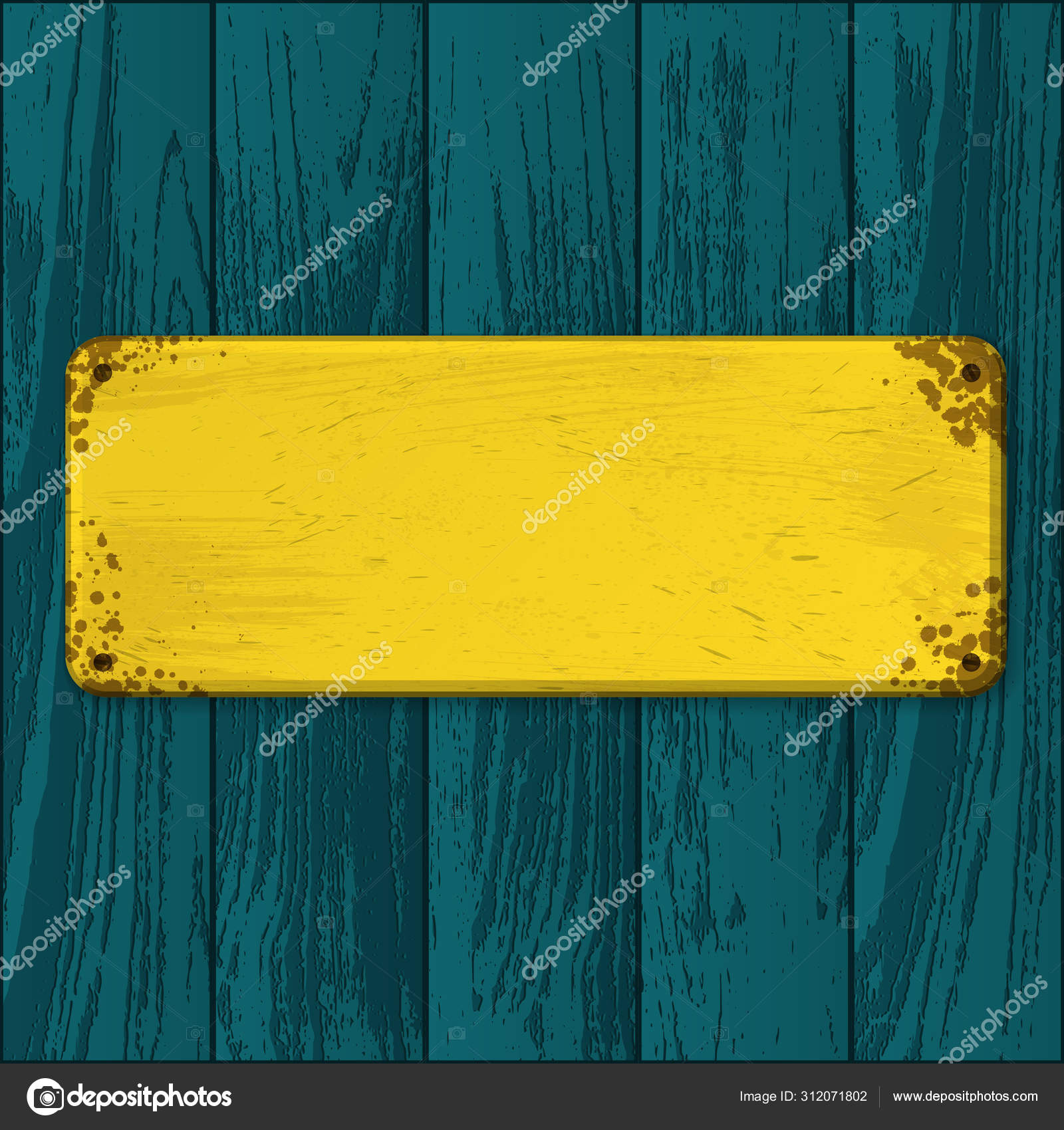 Nameplate yellow on wooden texture Stock Vector Image by ©longquattro ...
