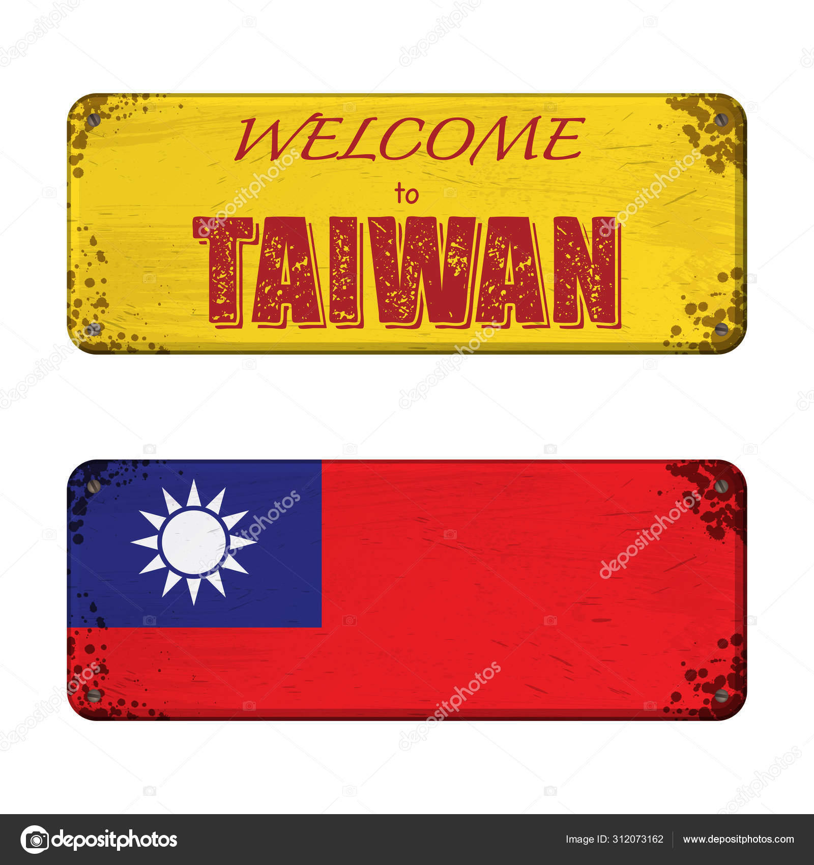 Welcome to Taiwan nameplate Stock Vector by ©longquattro 312073162