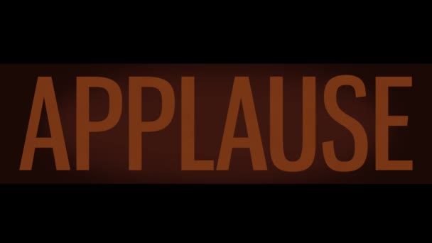 Flashing Retro Studio Applause Sign — Stock Video © mrdoomits #298589884