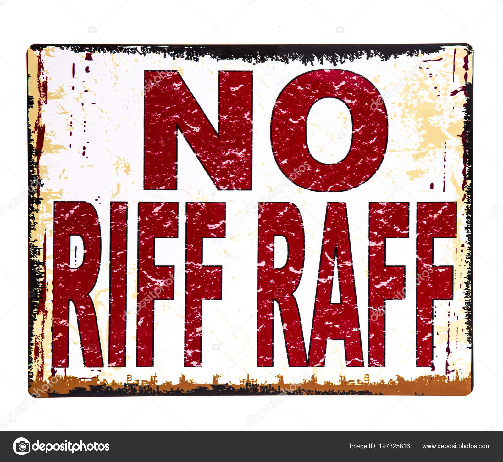 Swindon May 2018 Riff Raff Sign White Background — Stock Editorial ...