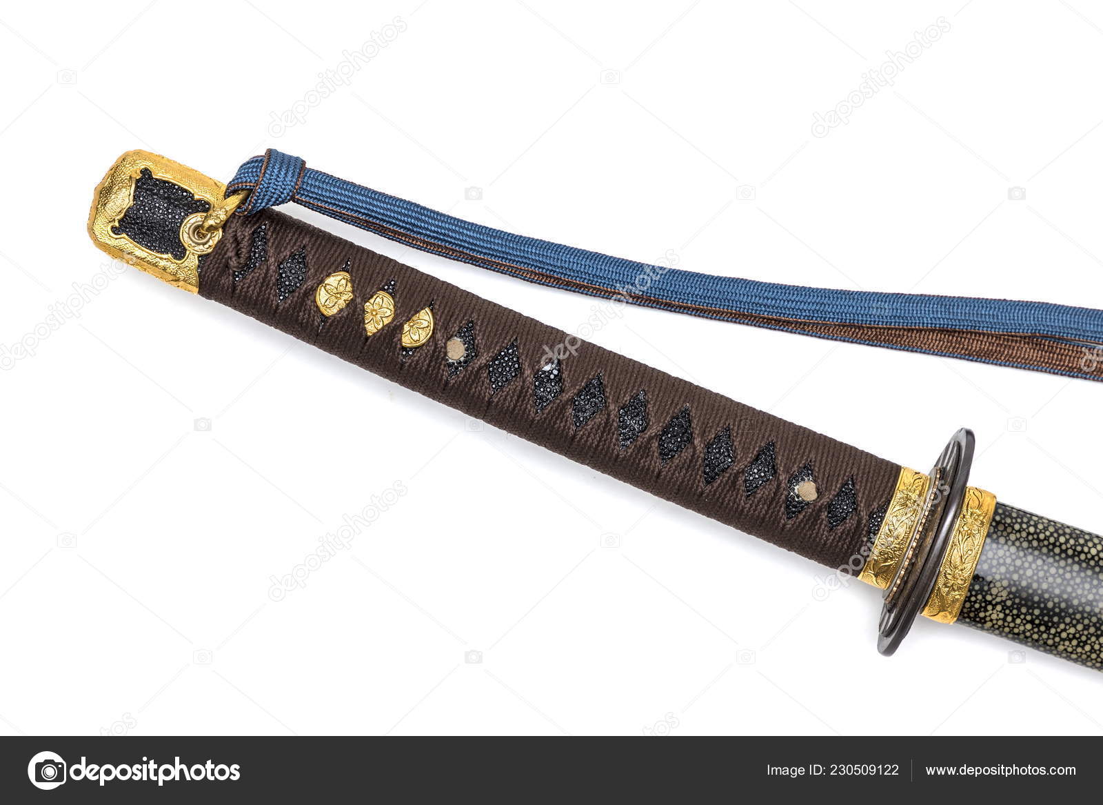 Close Handle 'Kai Gunto' Japanese Marine Sword World War Isolated ...