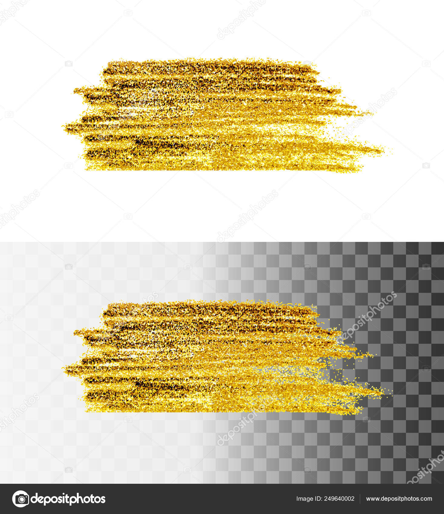 Mancha de mancha de mancha de pintura de oro vectorial Vector de stock ...