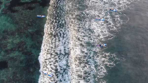 Aerial view of surfer in the ocean Stock Photo by ©oneinchpunch 283349800