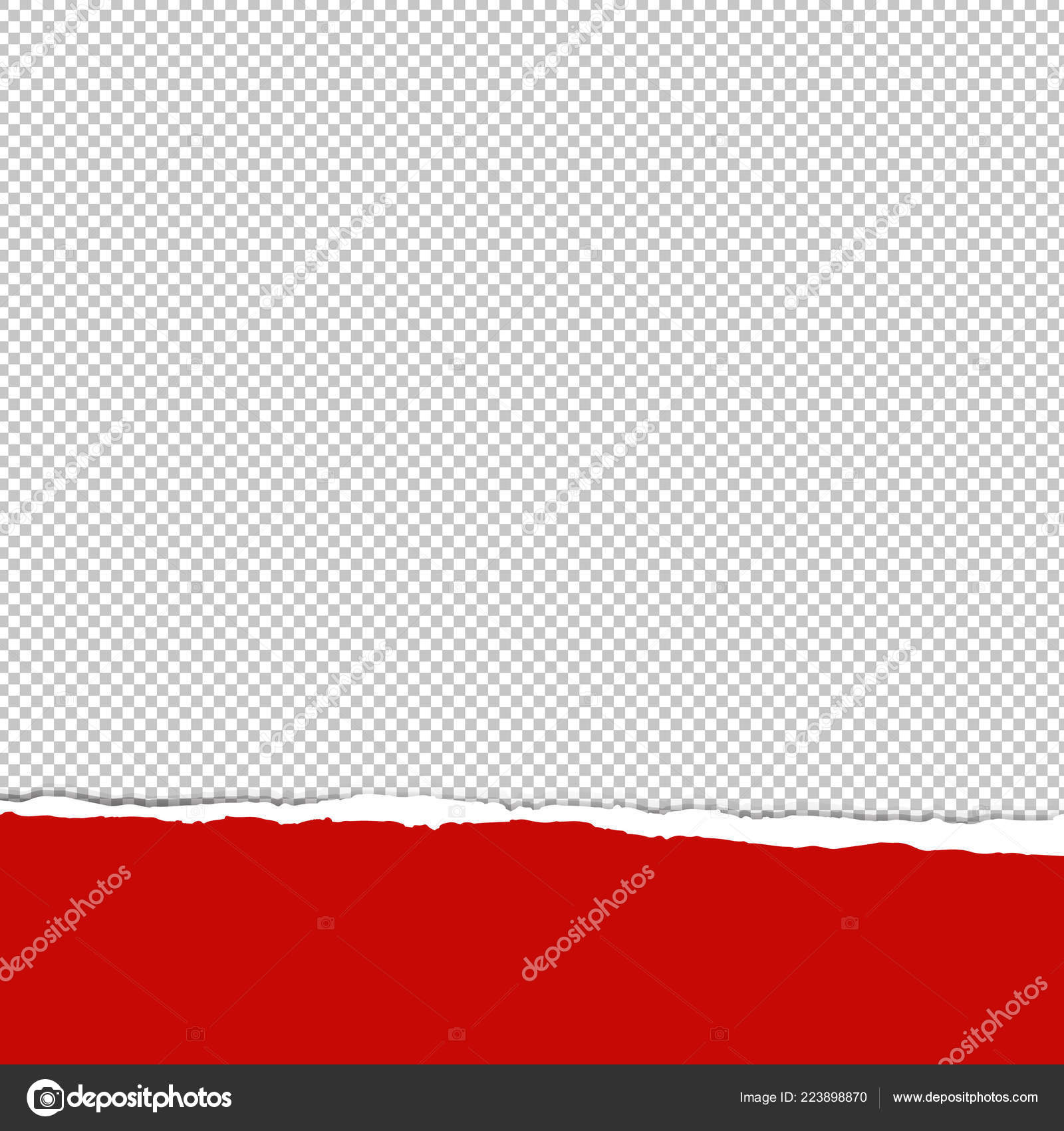 Red Ripped Paper Transparent Background Gradient Mesh Vector Illustration Stock Vector Image by ...