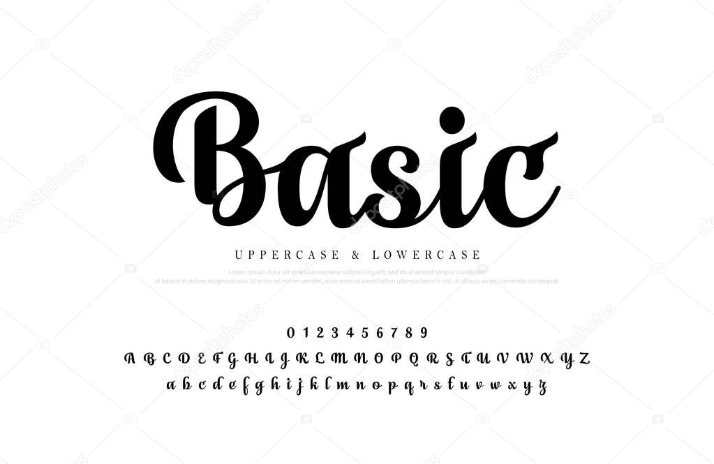 Elegante conjunto de letras del alfabeto. Diseños clásicos de letras ...