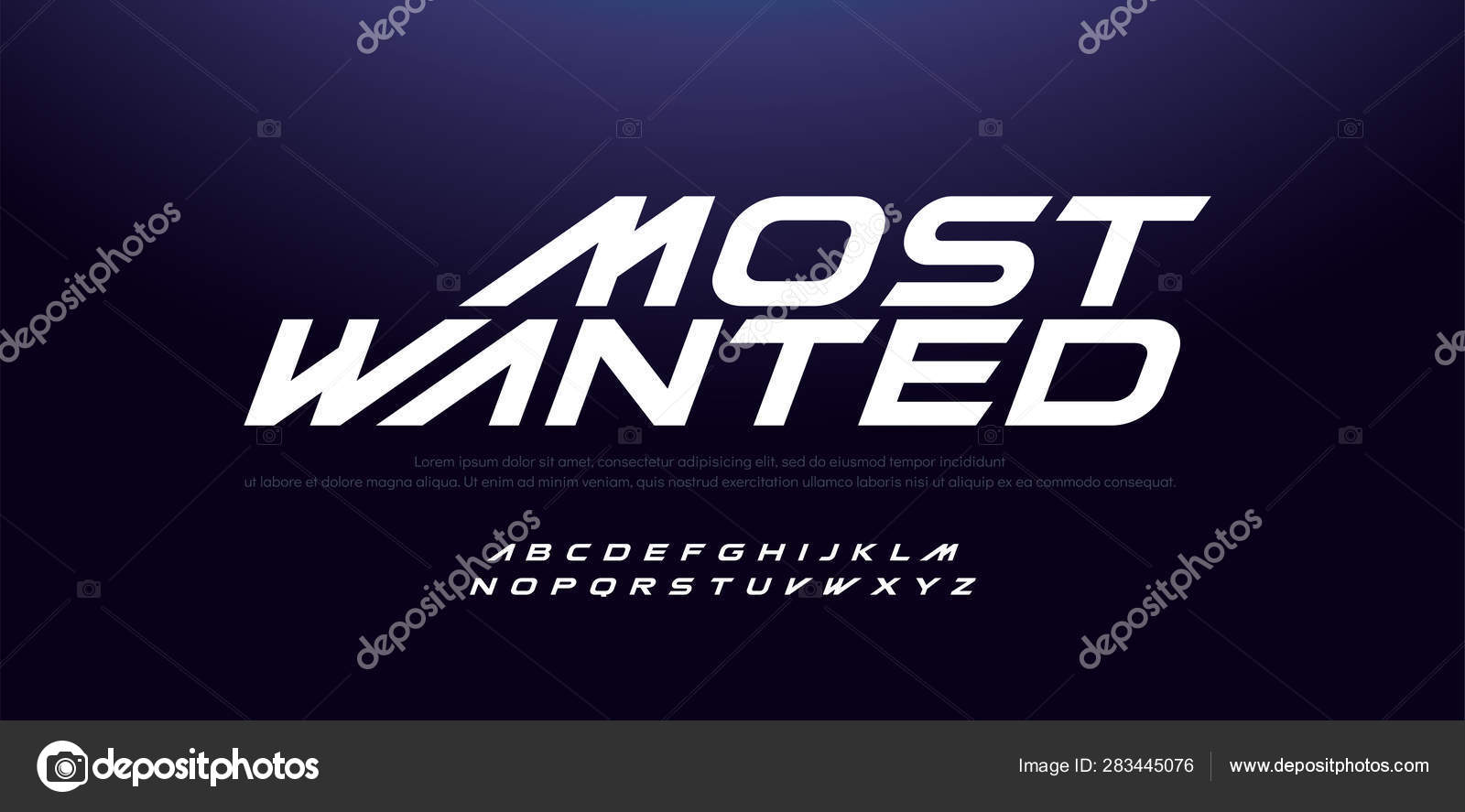 Sport Modern Italic Alphabet Font Typography Fast Furious Style Fonts ...