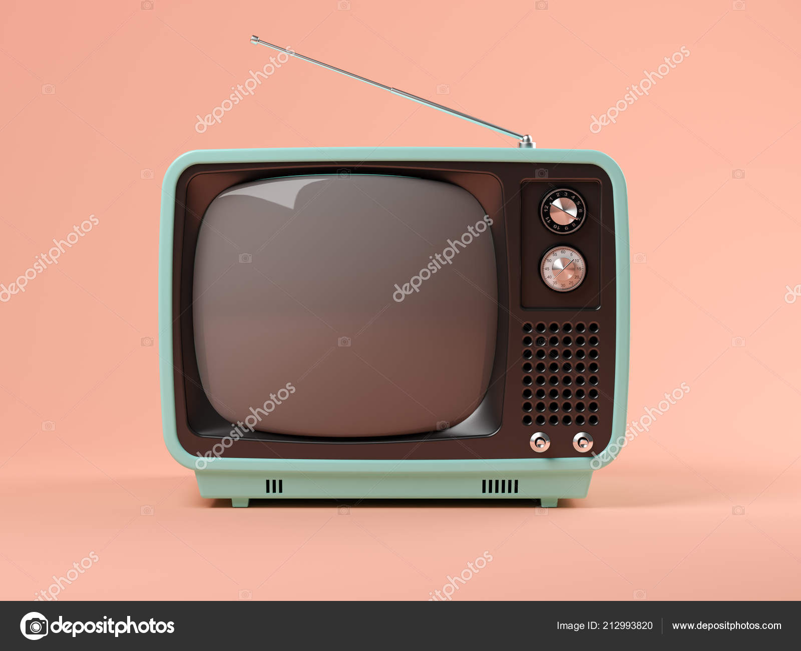 Blue tv on pink background 3D illustration Stock Photo by ©hemul75 ...