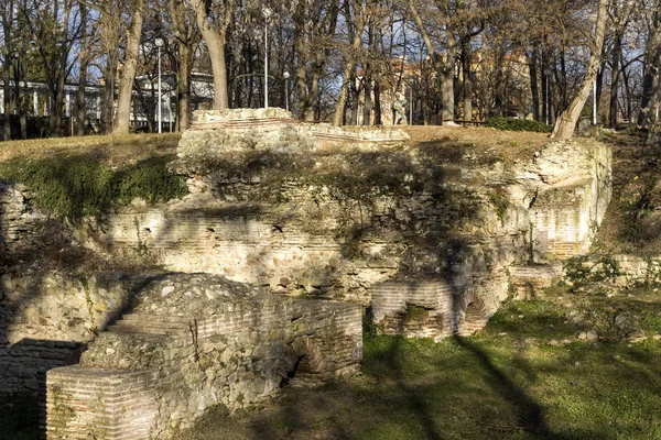 Ruins of the builings in the ancient Roman city of Diokletianopolis ...