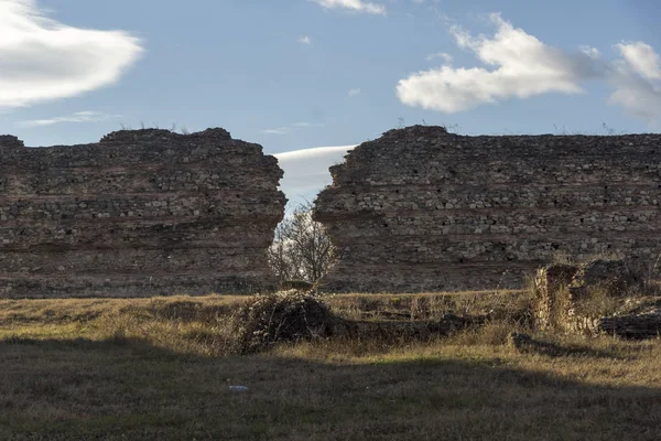 Ruins of the builings in the ancient Roman city of Diokletianopolis ...