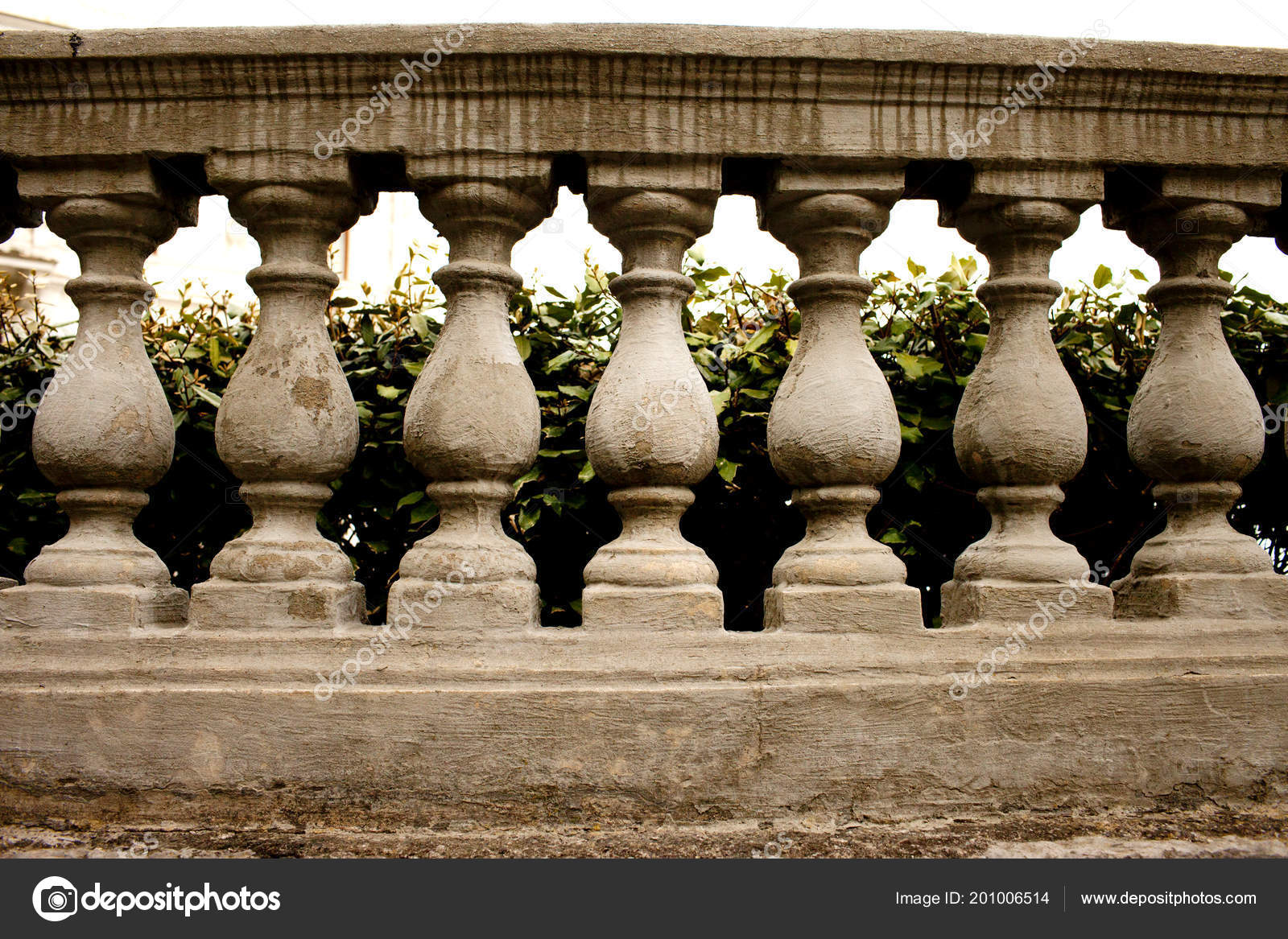 Fence Made Stone Balusters Stock Photo by ©Sirozha 201006514