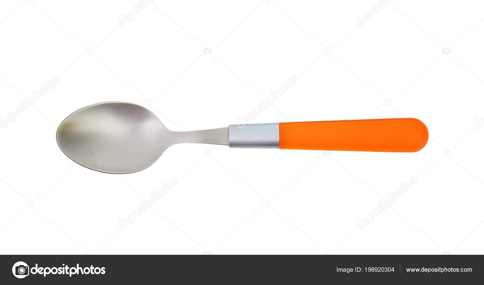 Small Table Spoon Orange Handle Stock Photo by ©ajafoto 198920304