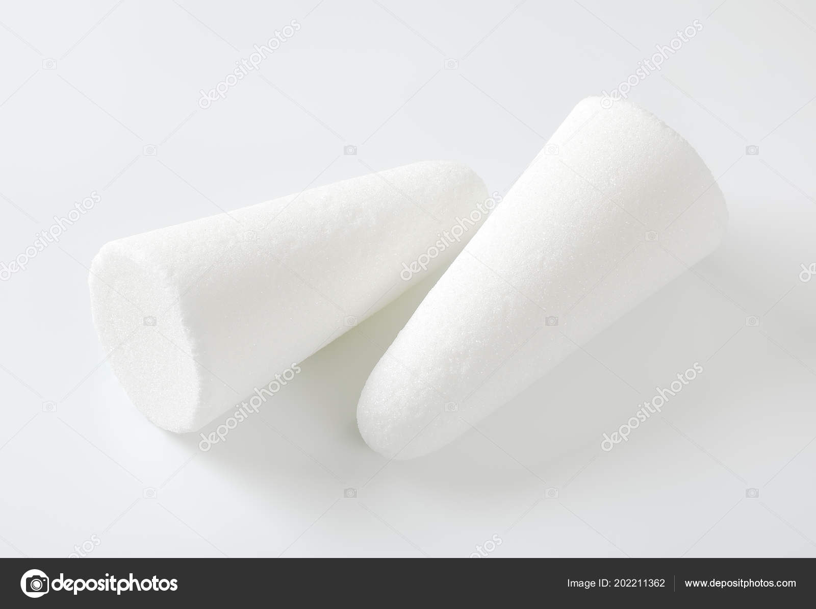Two White Sugar Loaves Cones White Background Stock Photo by ©ajafoto ...