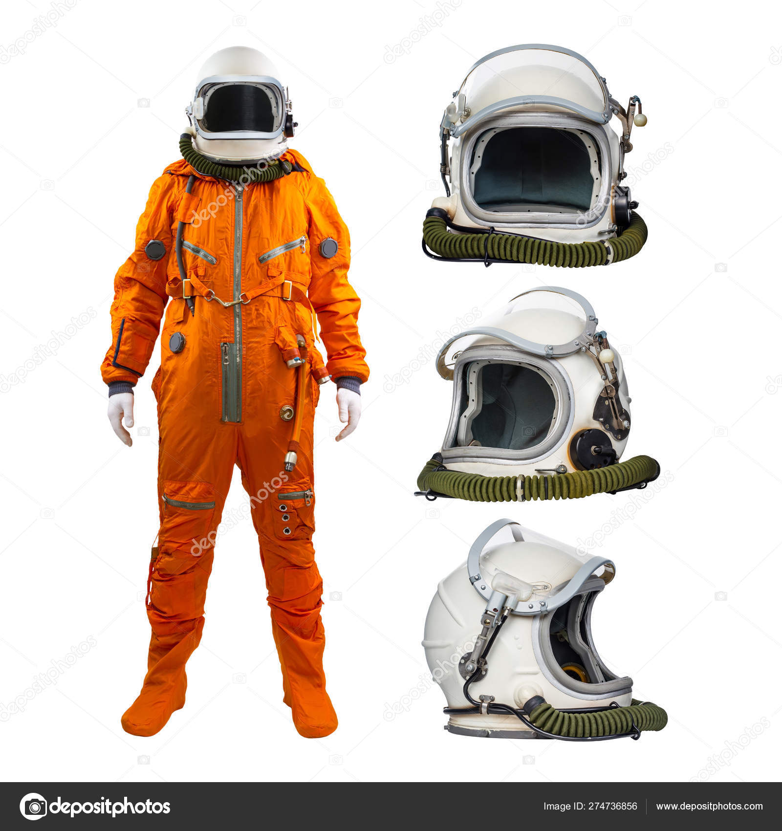 Astronaut with helmets isolated on a white background Stock Photo by ...