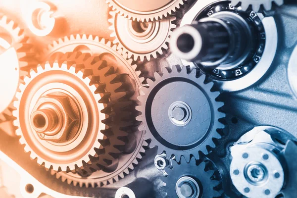Engine gear wheels, industrial background Stock Photo by ©nikkytok ...