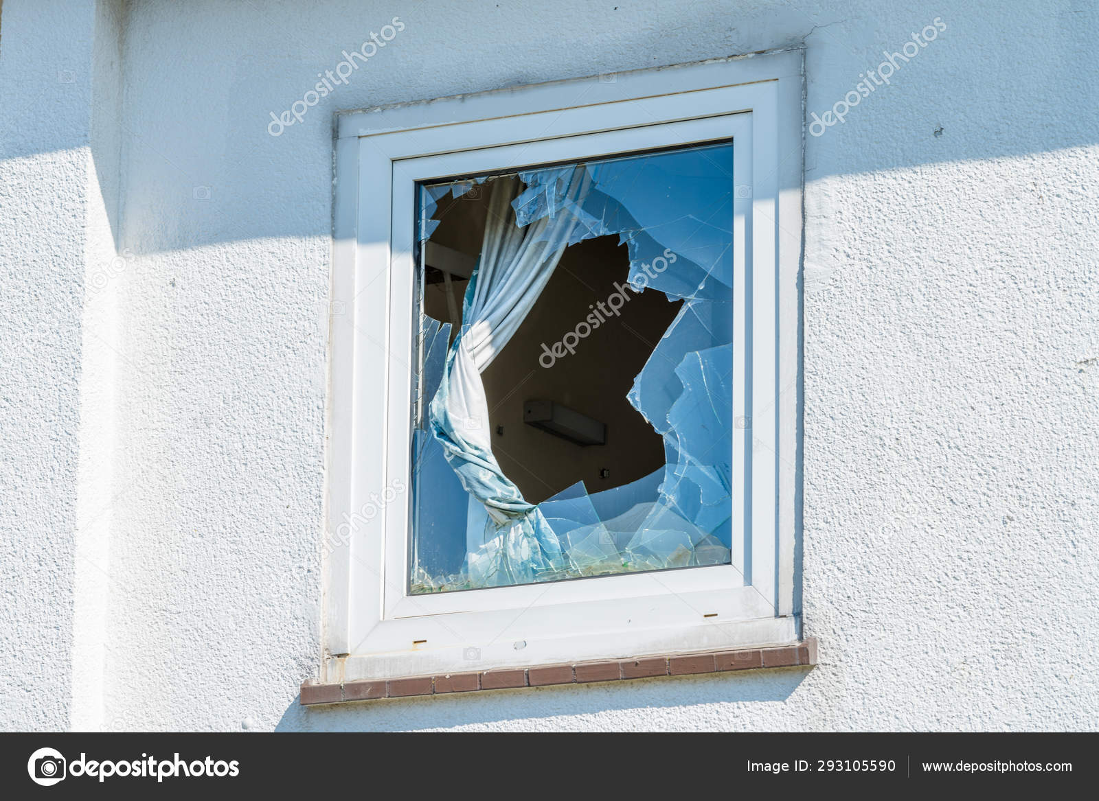 Cracked House Window