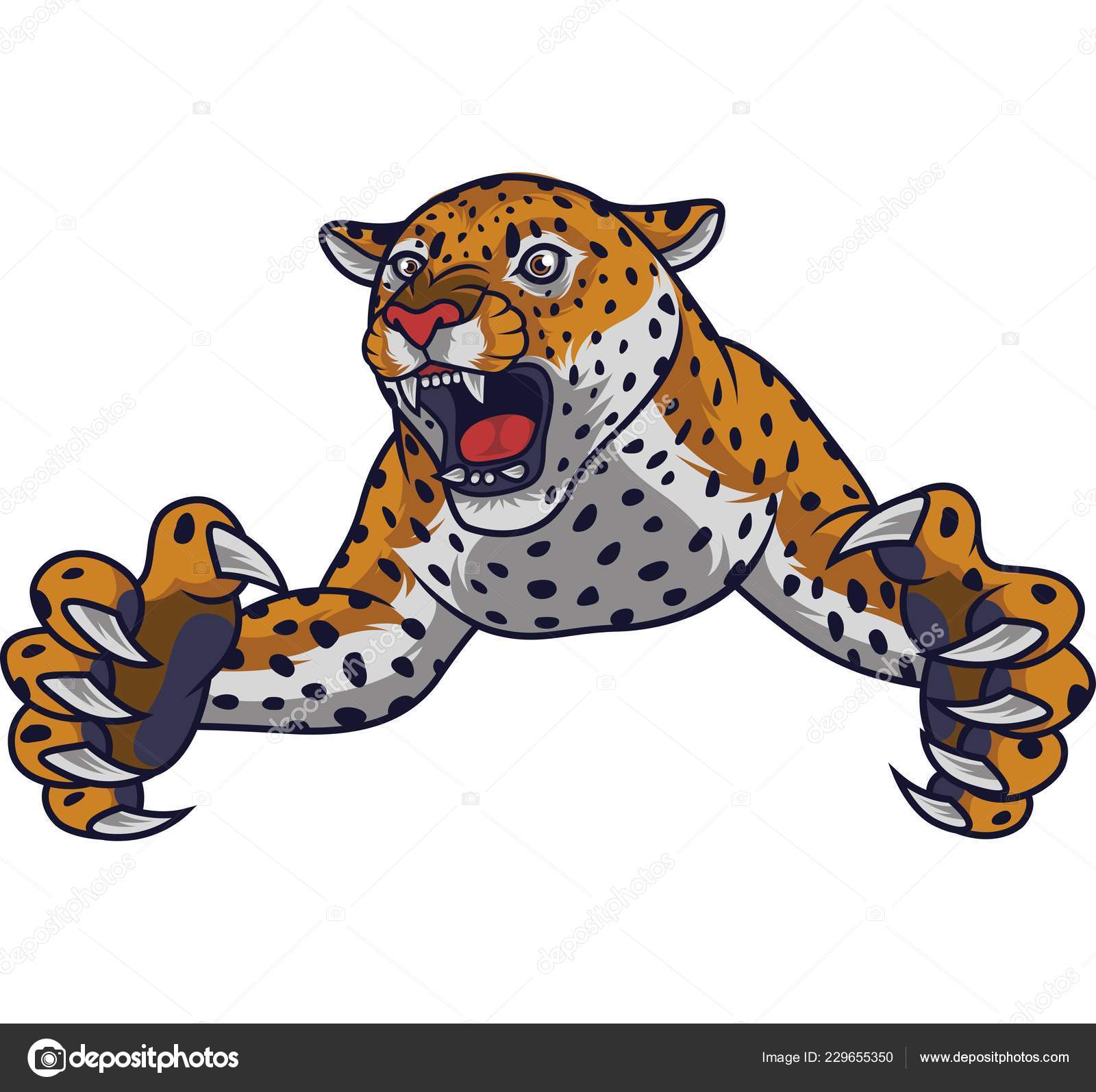 Vector Illustration Angry Leaping Leopard — Stock Vector © dagadu ... Vector Illustration Angry Leaping Leopard — Stock Vector © dagadu ...