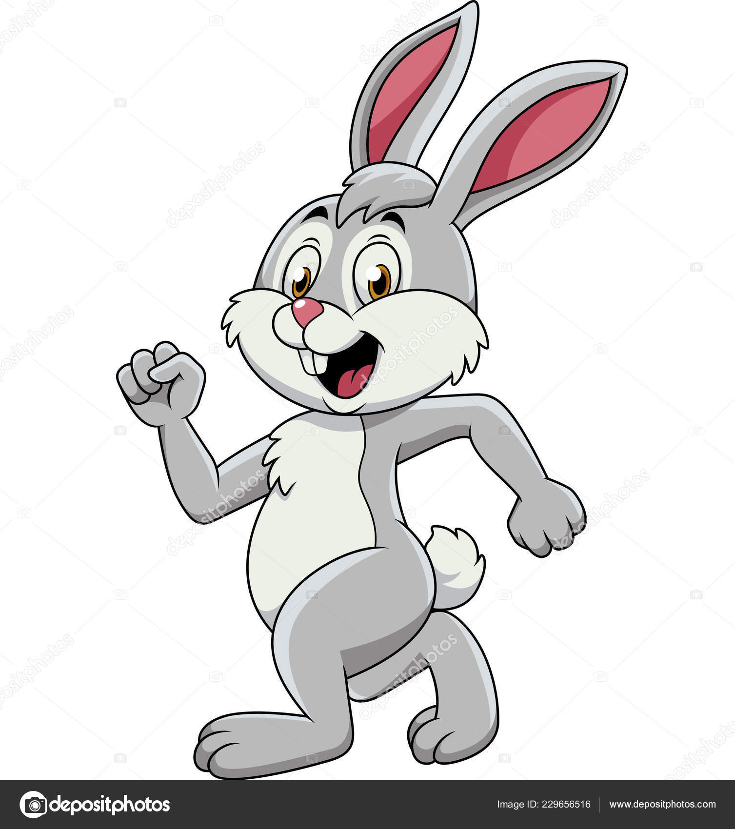 Dibujo Animado De Conejo Corriendo