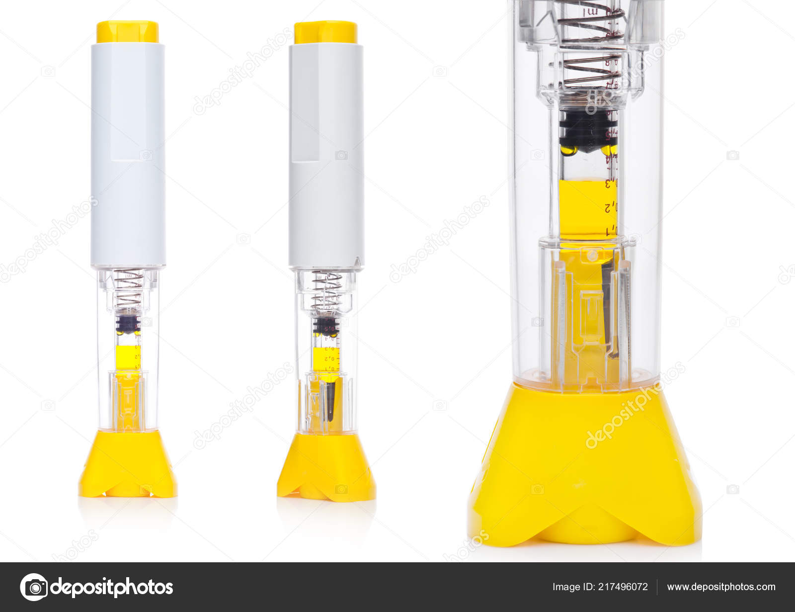 Medical Syringe Injection Pre Filled Pen White Background Stock Photo ...