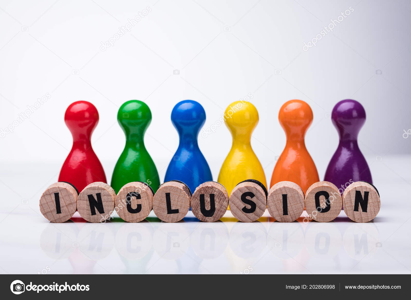 Wooden Cork Inclusion Text Front Multi Colored Pawn Reflective ...