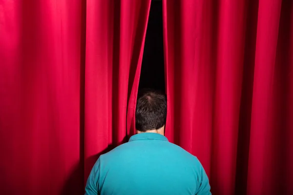 Peeking behind curtain Stock Photos, Royalty Free Peeking behind ... Peeking behind curtain Stock Photos, Royalty Free Peeking behind ...