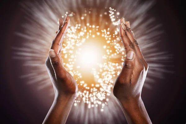 Close Mysterious Glowing Power Hands Stock Photo by ©PantherMediaSeller ...