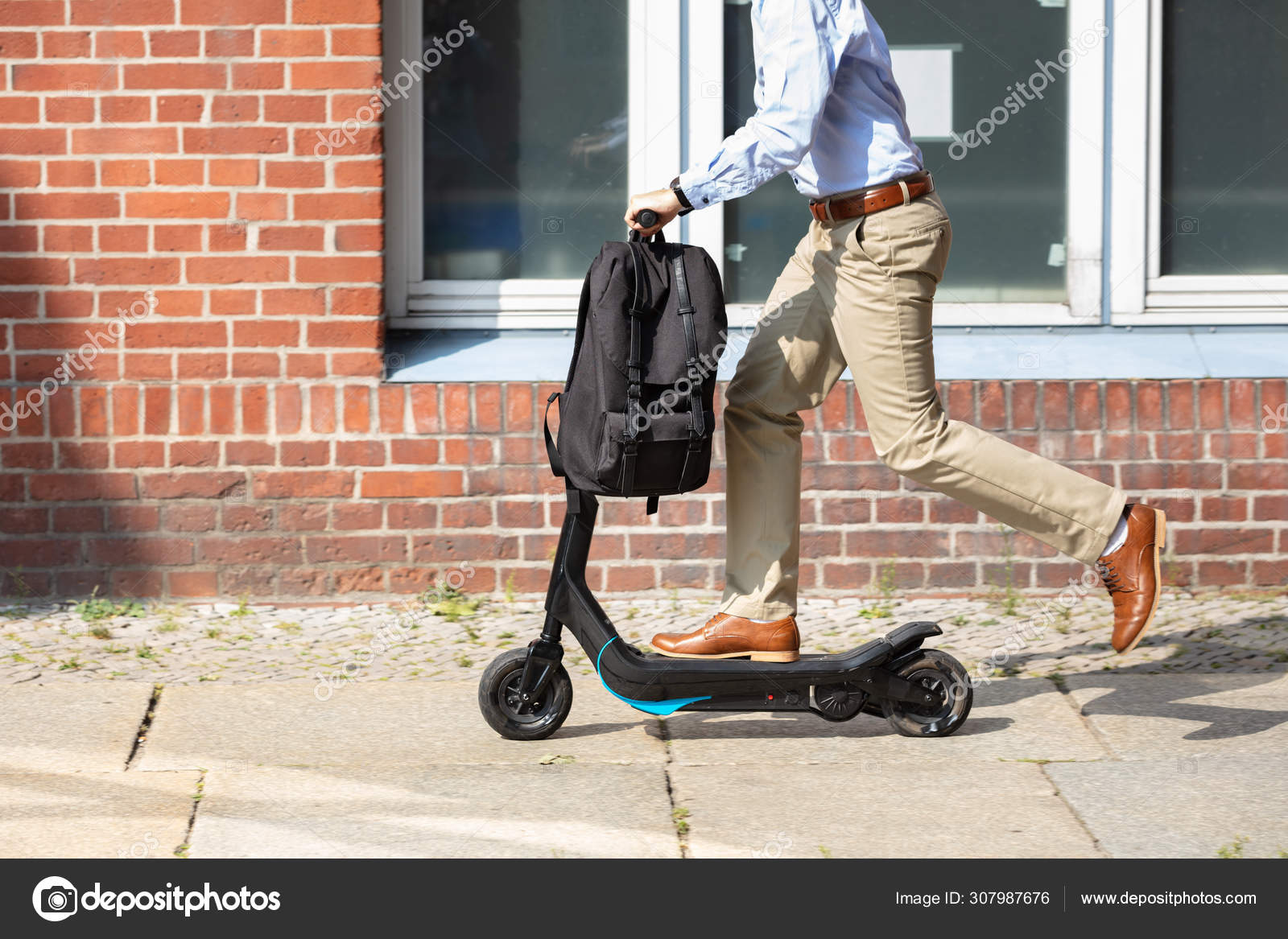 Young Man Riding Electric Kick Scooter — Stock Photo © AndreyPopov ...