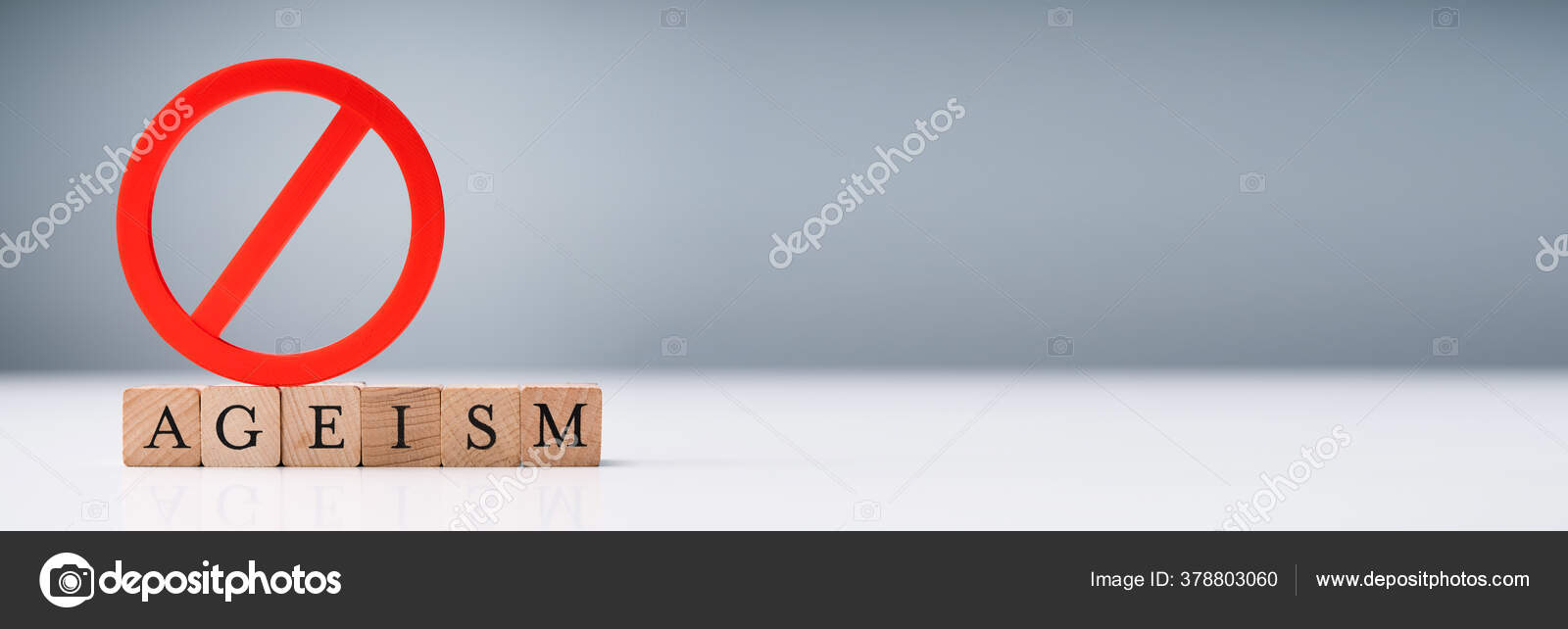 Stop Social Ageism Desk Discriminated Generations Stock Photo by ...