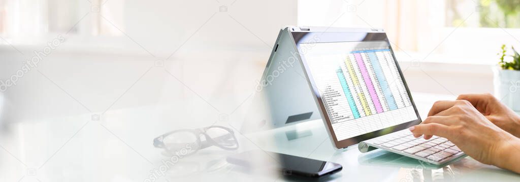 Computer with spreadsheet Stock Photos, Royalty Free Computer with ...