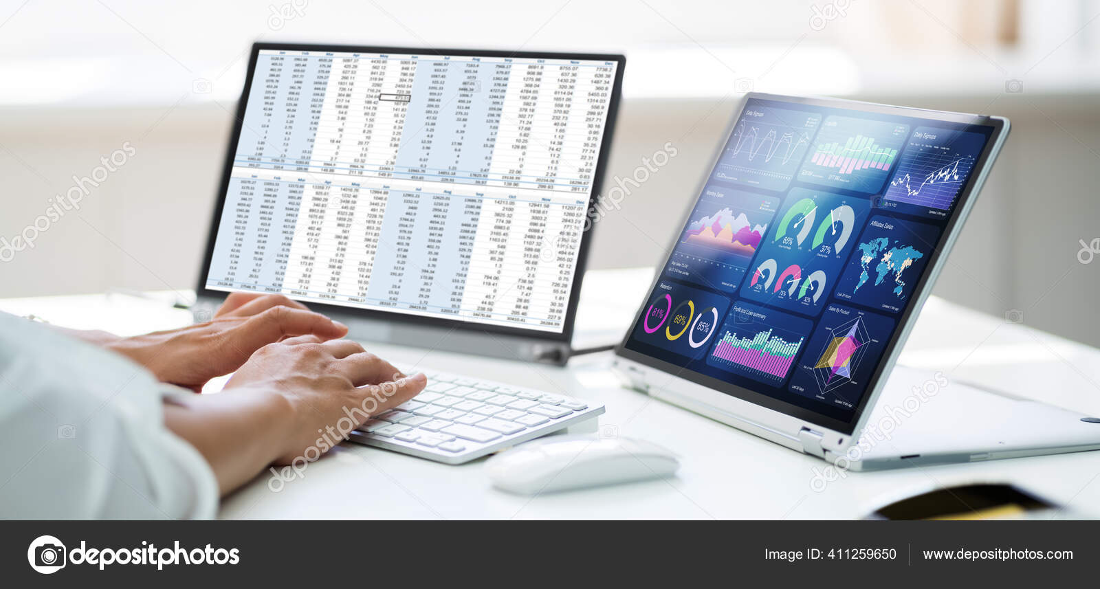 Analyst Employee Working Spreadsheet Report Laptop Screen Stock Photo ... Analyst Employee Working Spreadsheet Report Laptop Screen Stock Photo ...