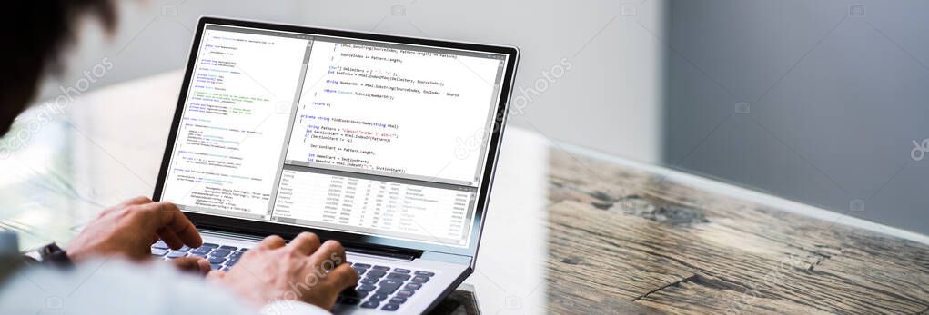 Desarrollador de software Escribir código informático en el trabajo 2023