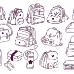 Back to school. Color hand drawn doodle backpack. Stock Vector Image by ...