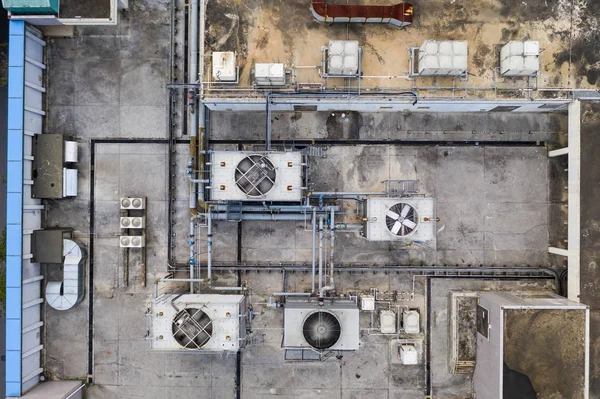 Top View Cooling Tower Building Roof Top — Stock Photo © leungchopan ...