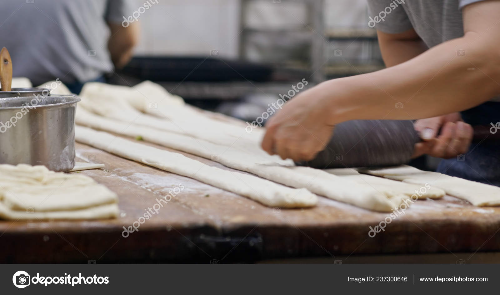 Chef Make Chinese Bread — Stock Photo © leungchopan #237300646