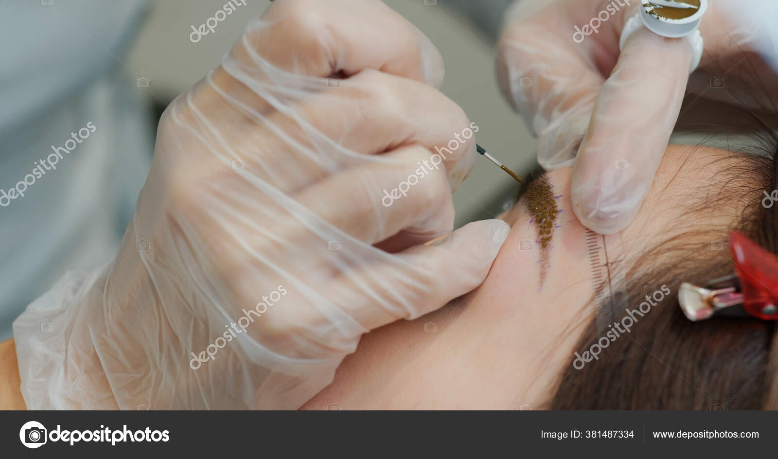 Tatuaje Ceja Microblading Maquillaje Permanente — Foto de stock ...