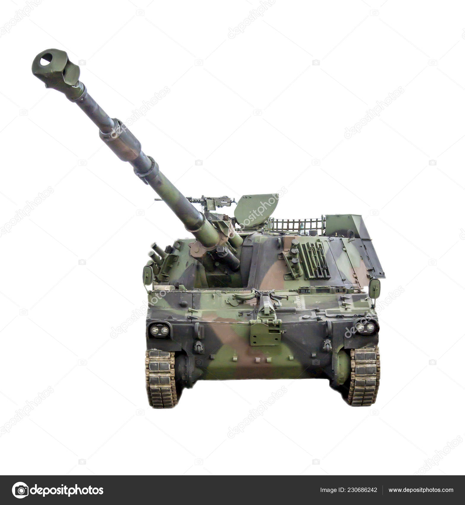 German Heavy Mobile Howitzer Isolated White — Stock Photo © vlakoh ...