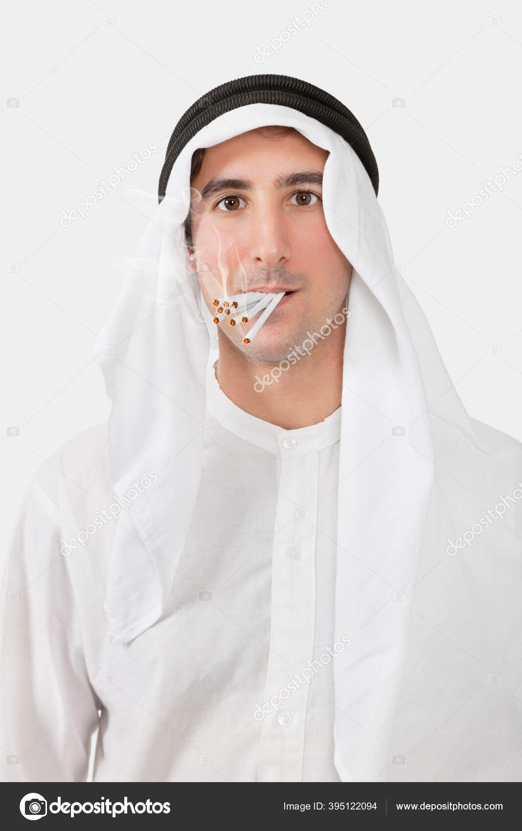 Arab Smoking Cigarettes